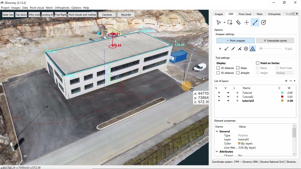 How to use the snapper settings in CAD | 3Dsurvey