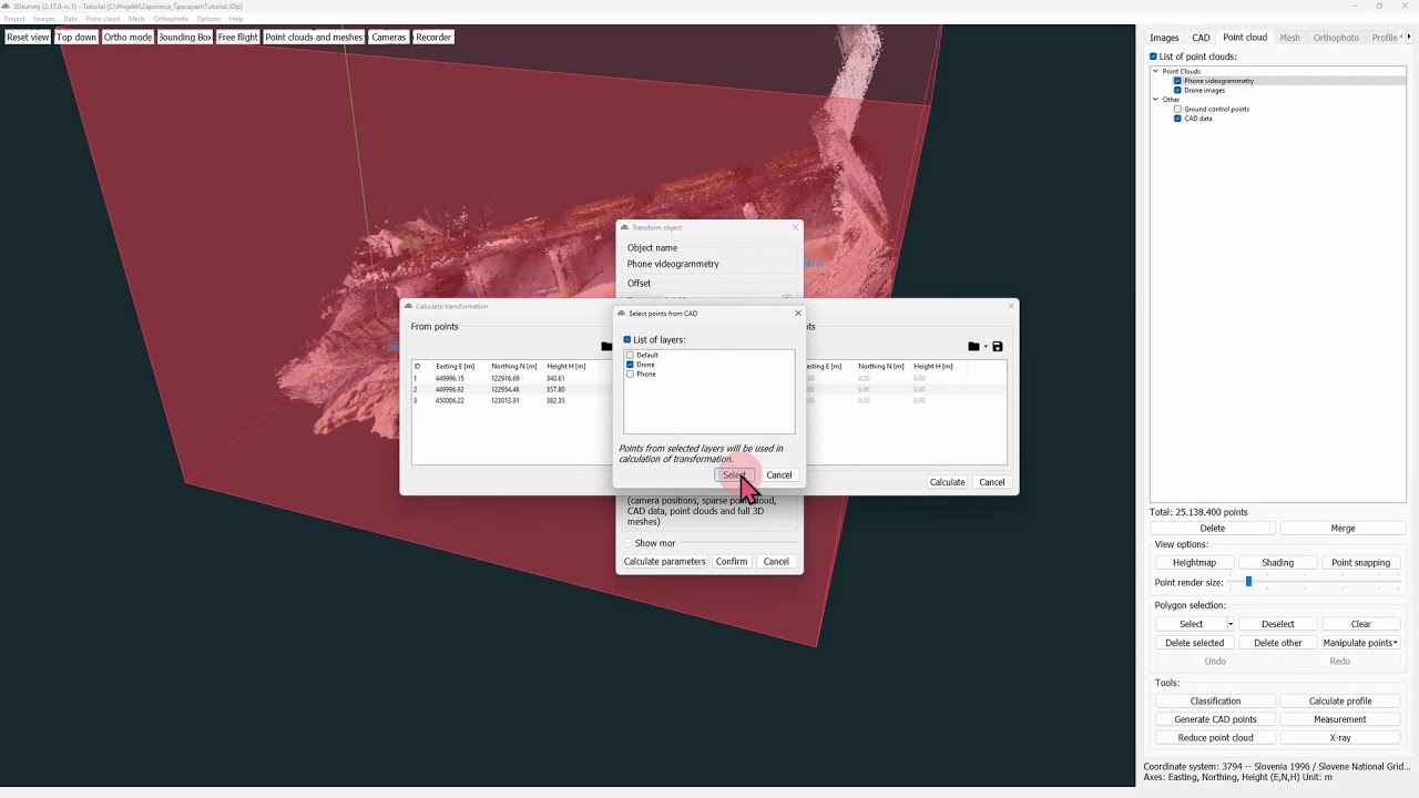 Enhanced Transformation Tool: Aligning objects | 3Dsurvey